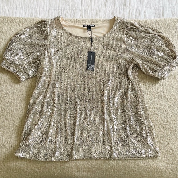 Cable & Gauge | Tops | Cable Garage Sequin Blouse | Poshmark
